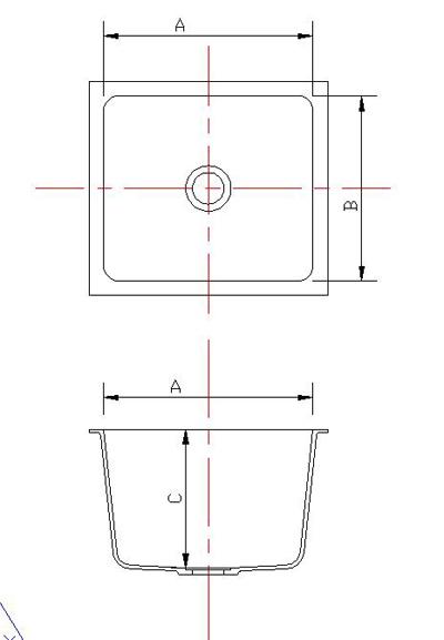 Custom Epoxy Resin Lab Sinks / Black Resin Sink High Temperature Resistant