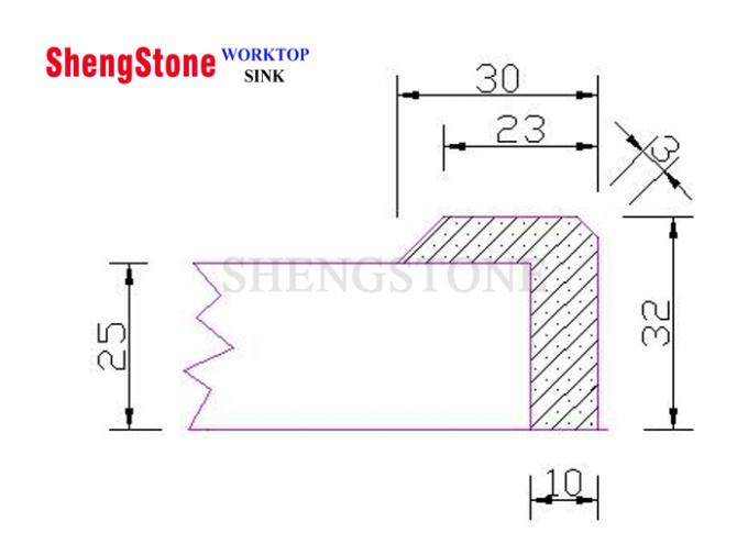 Professional Epoxy Flat Marine Edge 25 Mm Thickness Color Customized