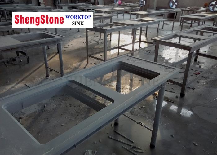 Double Water Trough Chemistry Lab Countertops 16mm Thickness SGS ...