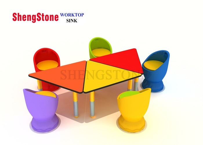 Coloured EDM Compact HPL Panels Comple Tables For Children Training ...